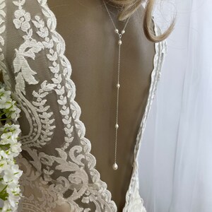 Pearl Backdrop Necklace - Single Pearl Necklace With Detachable Back ...