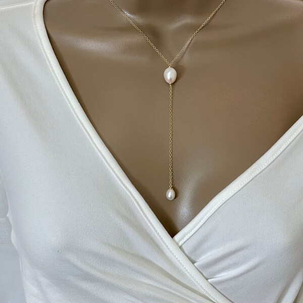 Simple Drop Necklace - Etsy