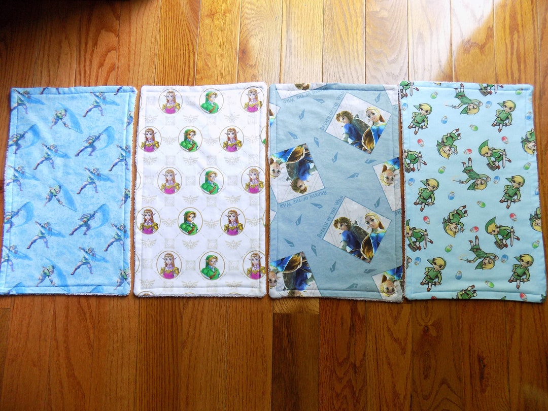 Set of 4 Zelda Burp Cloths Baby Shower Gift - Etsy