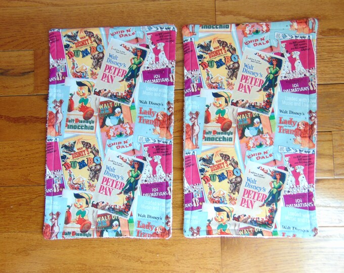 Set of 2 Disney Retro Burp Cloths Baby Shower Gift - Etsy