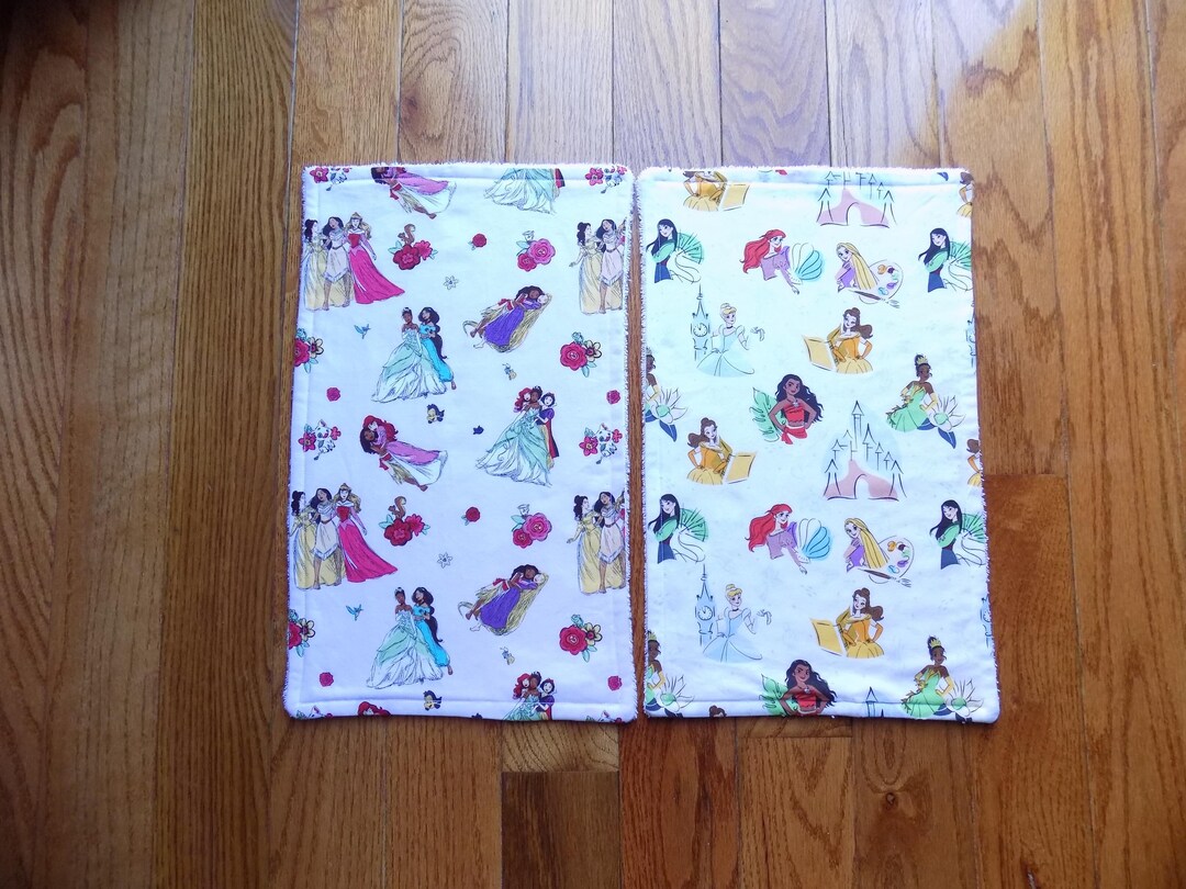 Set of 2 Disney's Princess Burp Cloths - Baby Shower Gift - Etsy