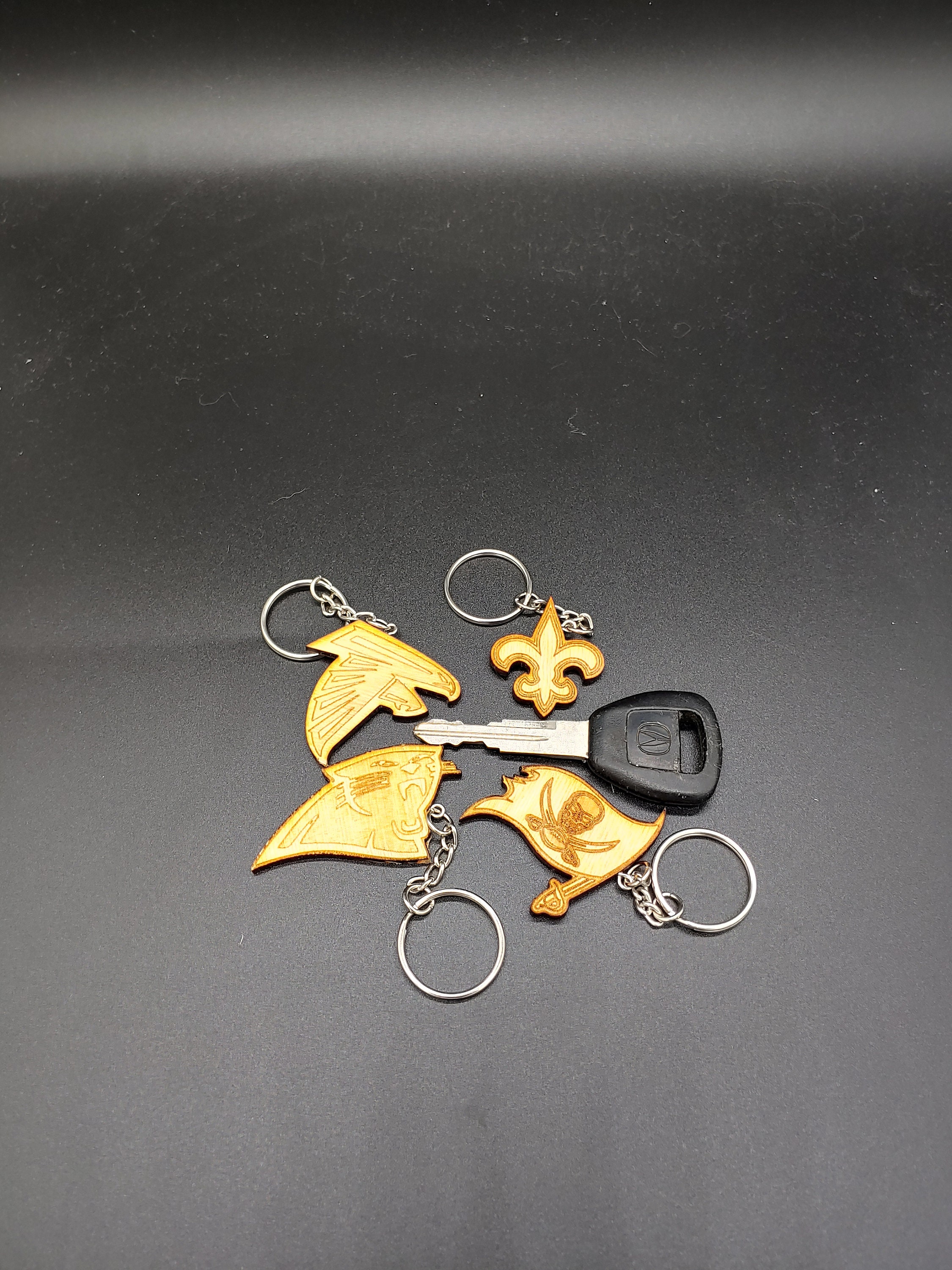 NFL NFC South Team Logo Keychains Laser Cut and Engraved on - Etsy