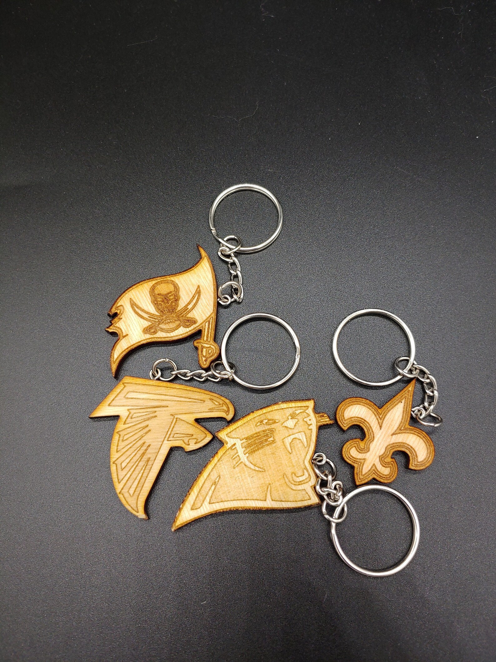 NFL NFC South Team Logo Keychains Laser Cut and Engraved on - Etsy