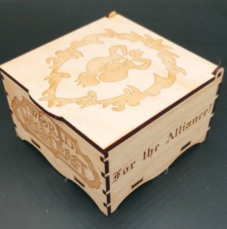 World of Warcraft Themed Boxes Laser Cut and Engraved on Wood | Etsy