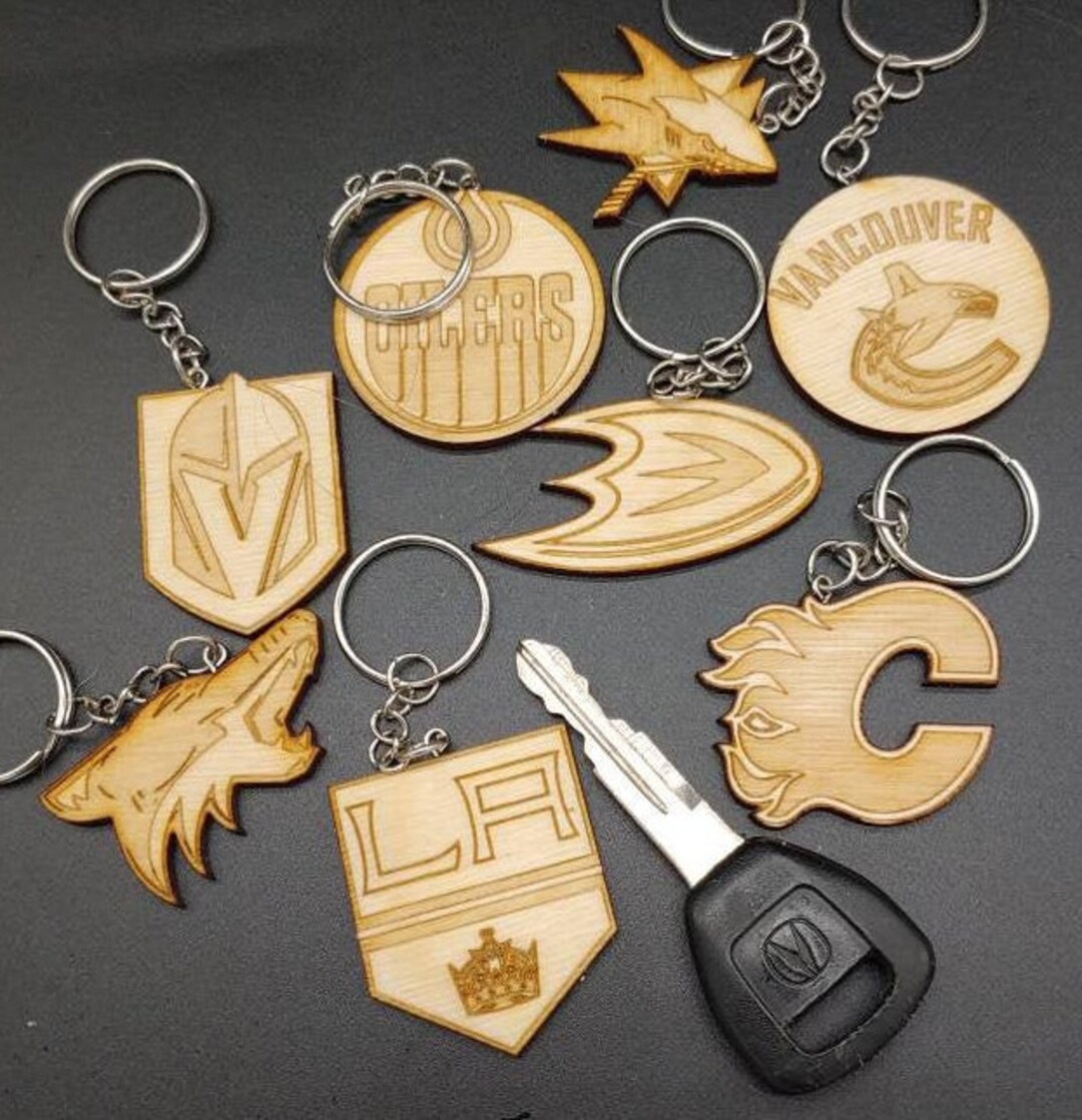 NHL Pacific Division Team Logo Keychains Laser Cut and - Etsy