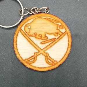 NHL, Atlantic Division, Team Logo Keychains, Laser Cut and Engraved on ...