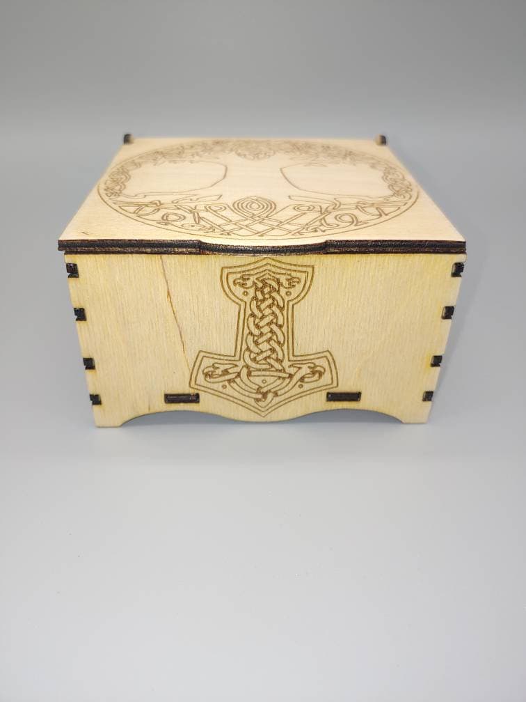 Boxes With Viking/norse Cultural Symbol Laser Cut and | Etsy