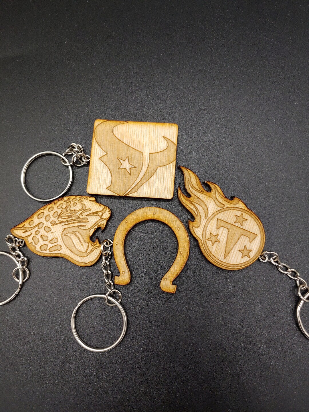 NFL, AFC South, Team Logo Keychains, Laser Cut and Engraved on Wood - Etsy