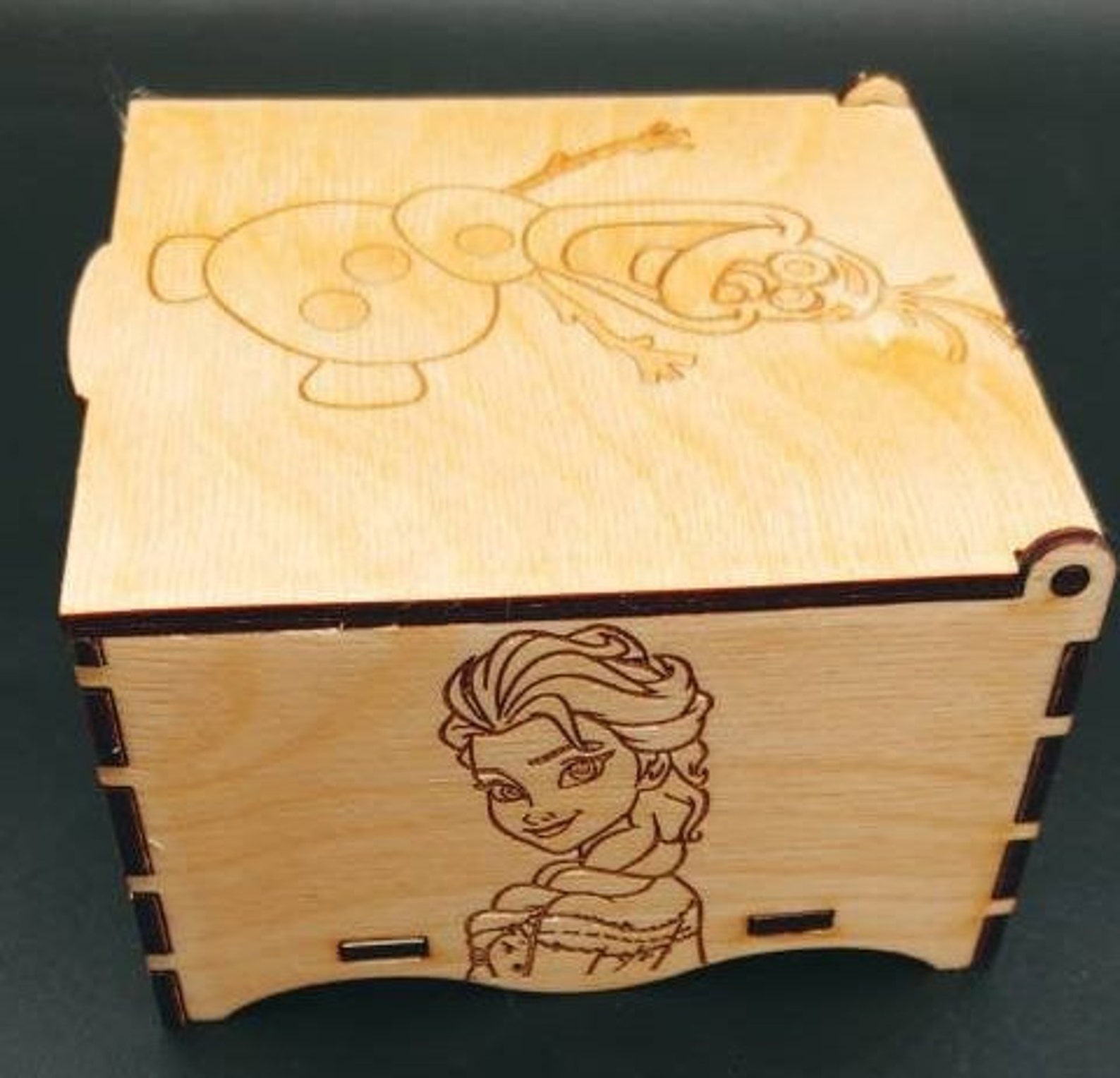 Frozen: Olaf Themed Boxes Laser Cut and Engraved on Wood | Etsy