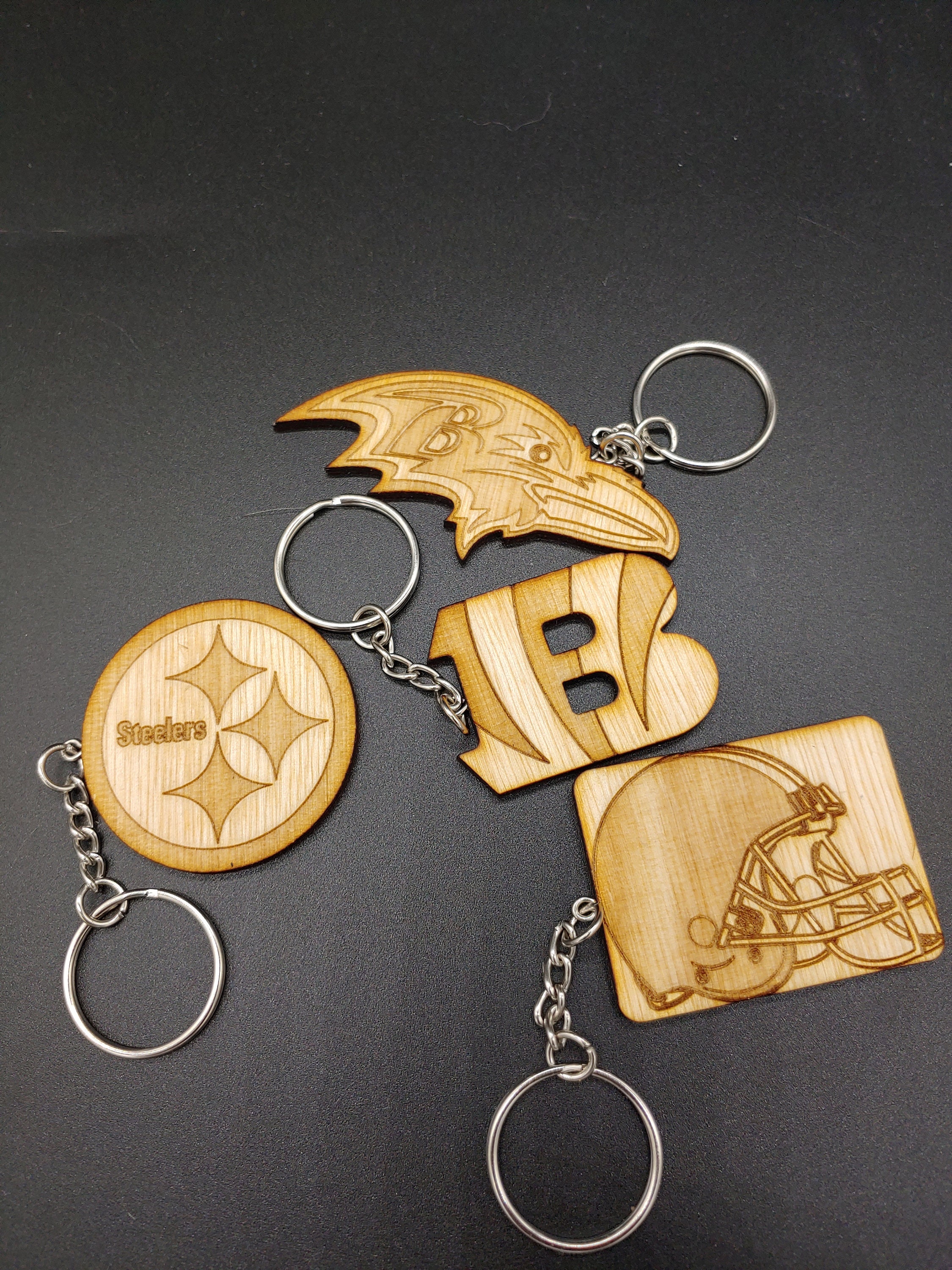 NFL AFC North Team Logo Keychains Laser Cut and Engraved on - Etsy
