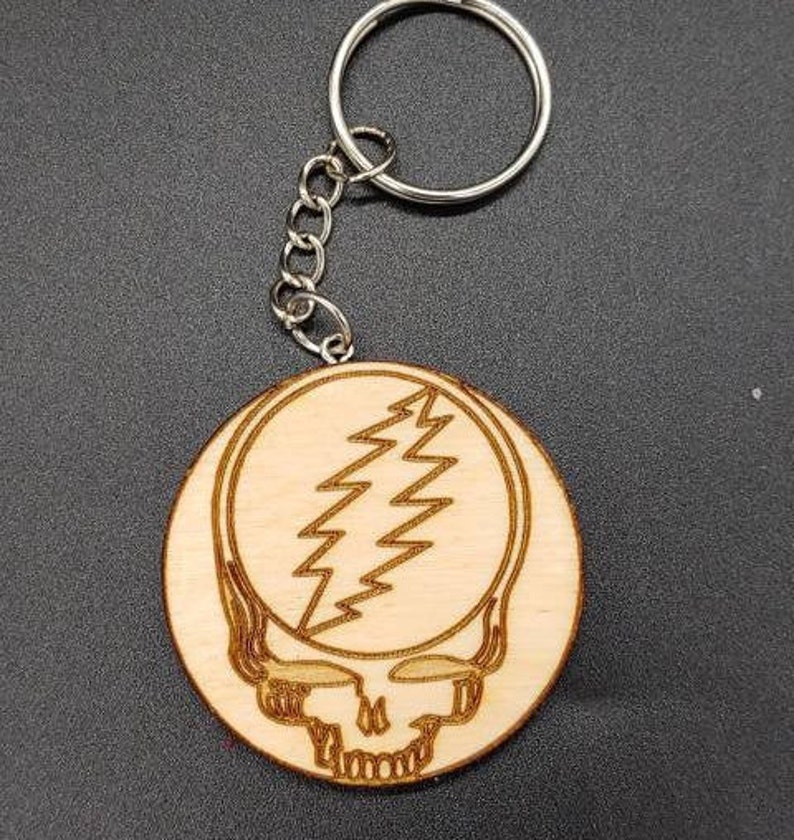 The Grateful Dead Themed Keychains Laser Cut and Engraved on - Etsy