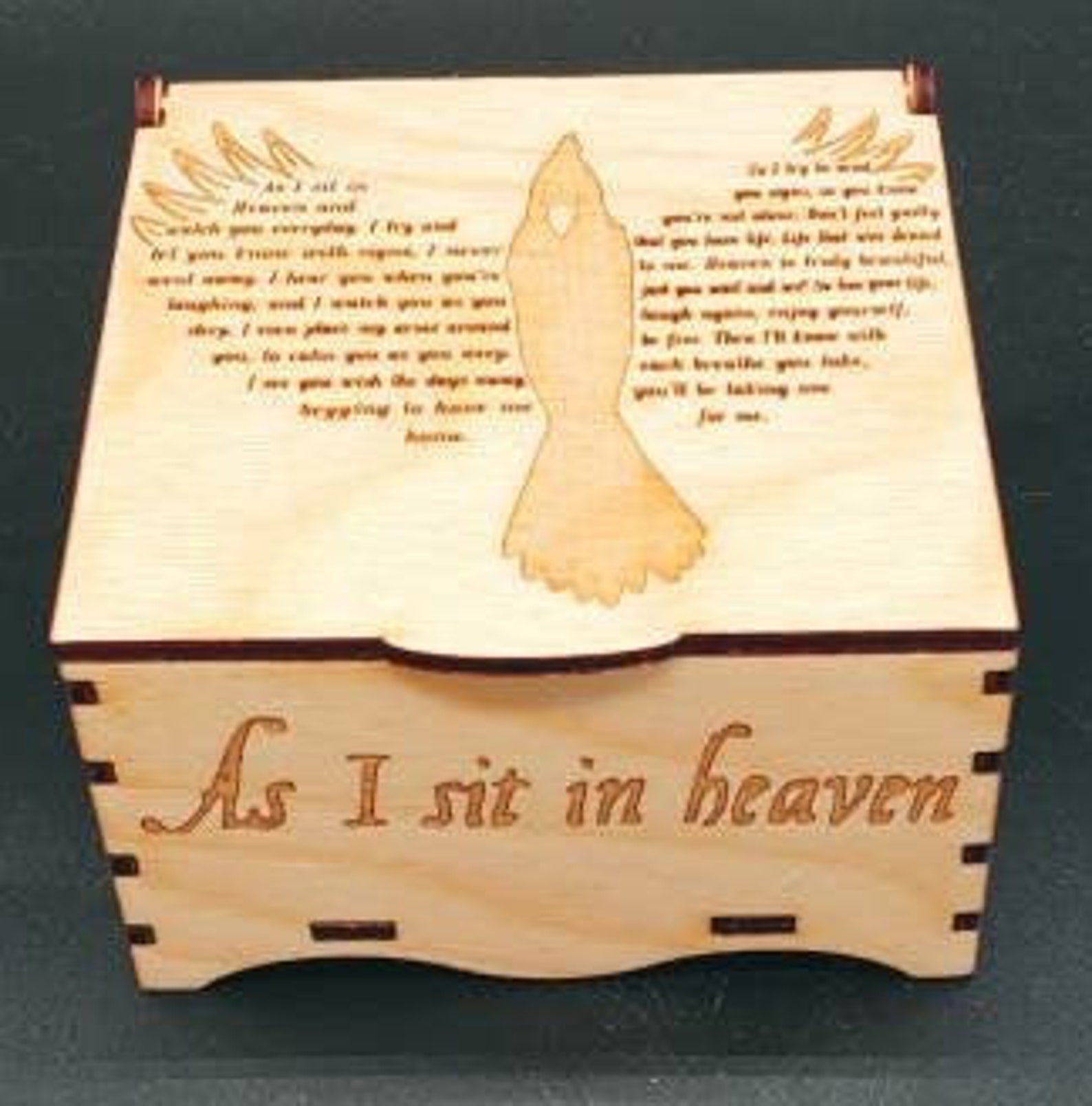 Cardinal Themed Memorial Boxes Laser Cut and Engraved on Wood - Etsy