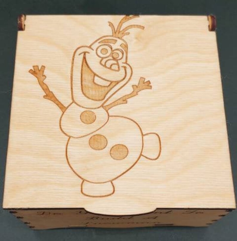Frozen: Olaf Themed Boxes Laser Cut and Engraved on Wood - Etsy