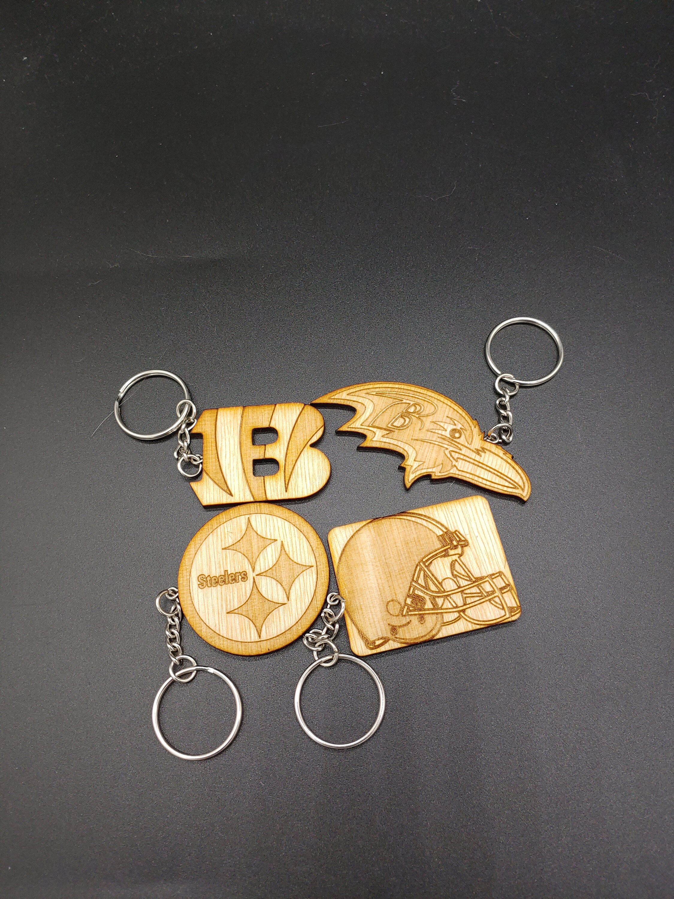 NFL AFC North Team Logo Keychains Laser Cut and Engraved on - Etsy