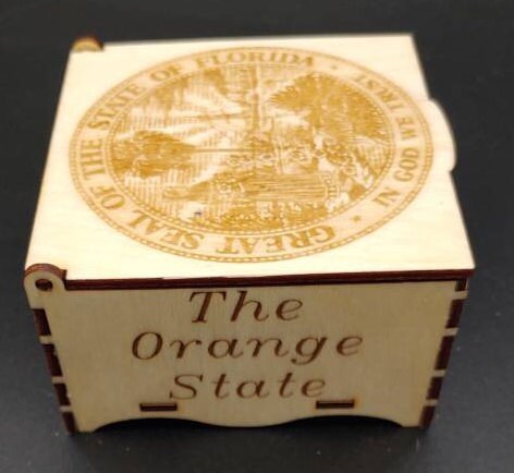 State Slogan Boxes Laser Cut and Engraved on Wood | Etsy
