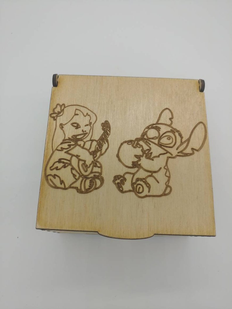 Lilo & Stitch Themed Boxes Laser Cut and Engraved on Wood - Etsy UK