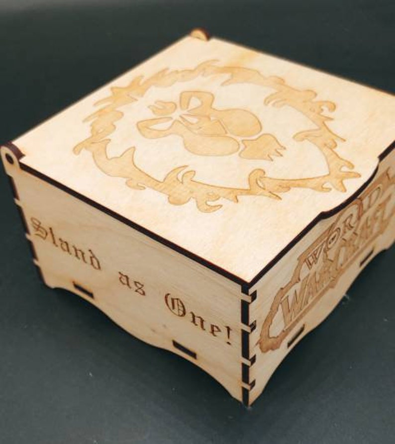 World of Warcraft Themed Boxes Laser Cut and Engraved on Wood | Etsy