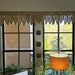 Burlap Curtains Primitive Valance Botanical Curtain Bohemian Rustic ...