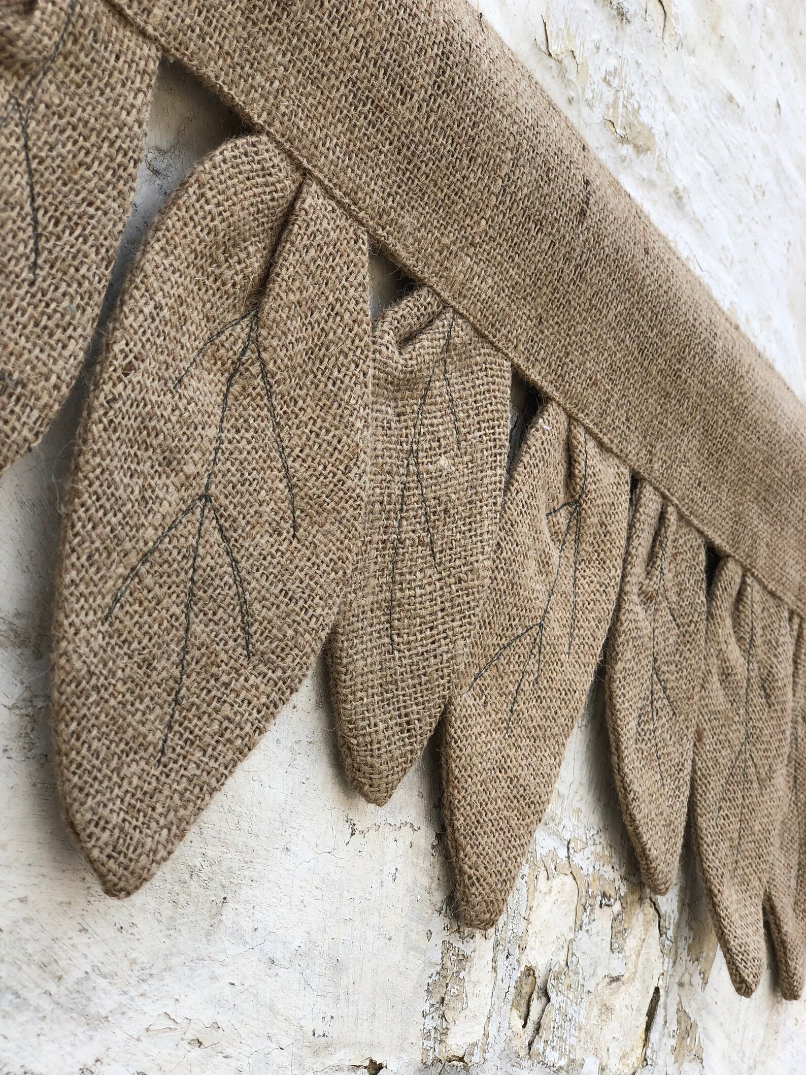 Burlap Curtains Primitive Valance Botanical Curtain Bohemian - Etsy