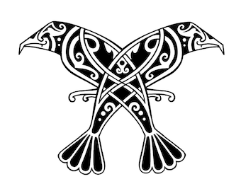 Huginn and Muninn Svg - Etsy