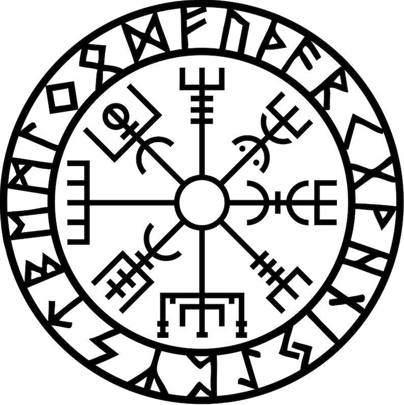 Rune Wheel Vinyl Sticker various Designs | Etsy