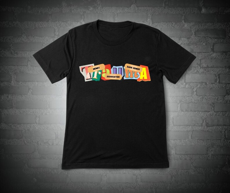 Trauma coping Bandaids Funny Graphic Tee for Adults - Etsy