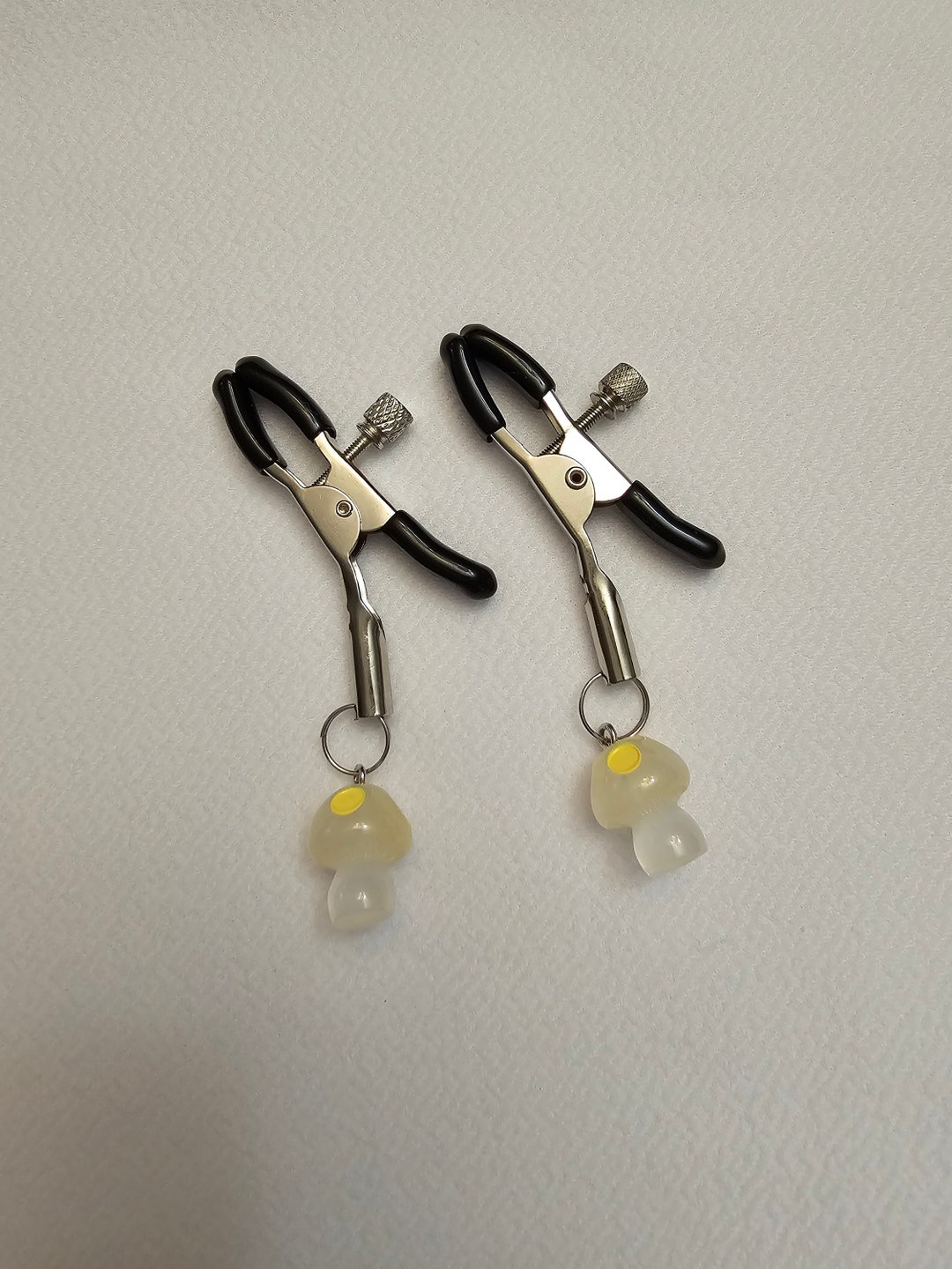 Luminous Mushroom Nipple Clamps: Non-piercing Stainless Steel - Etsy