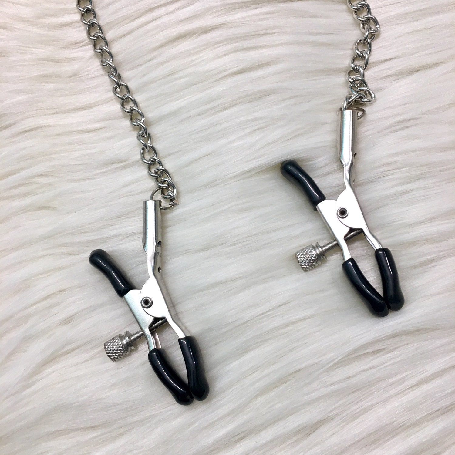 Nipple Clamp With Chain Nipple Clips Bdsm Toy Kink Fetish Etsy