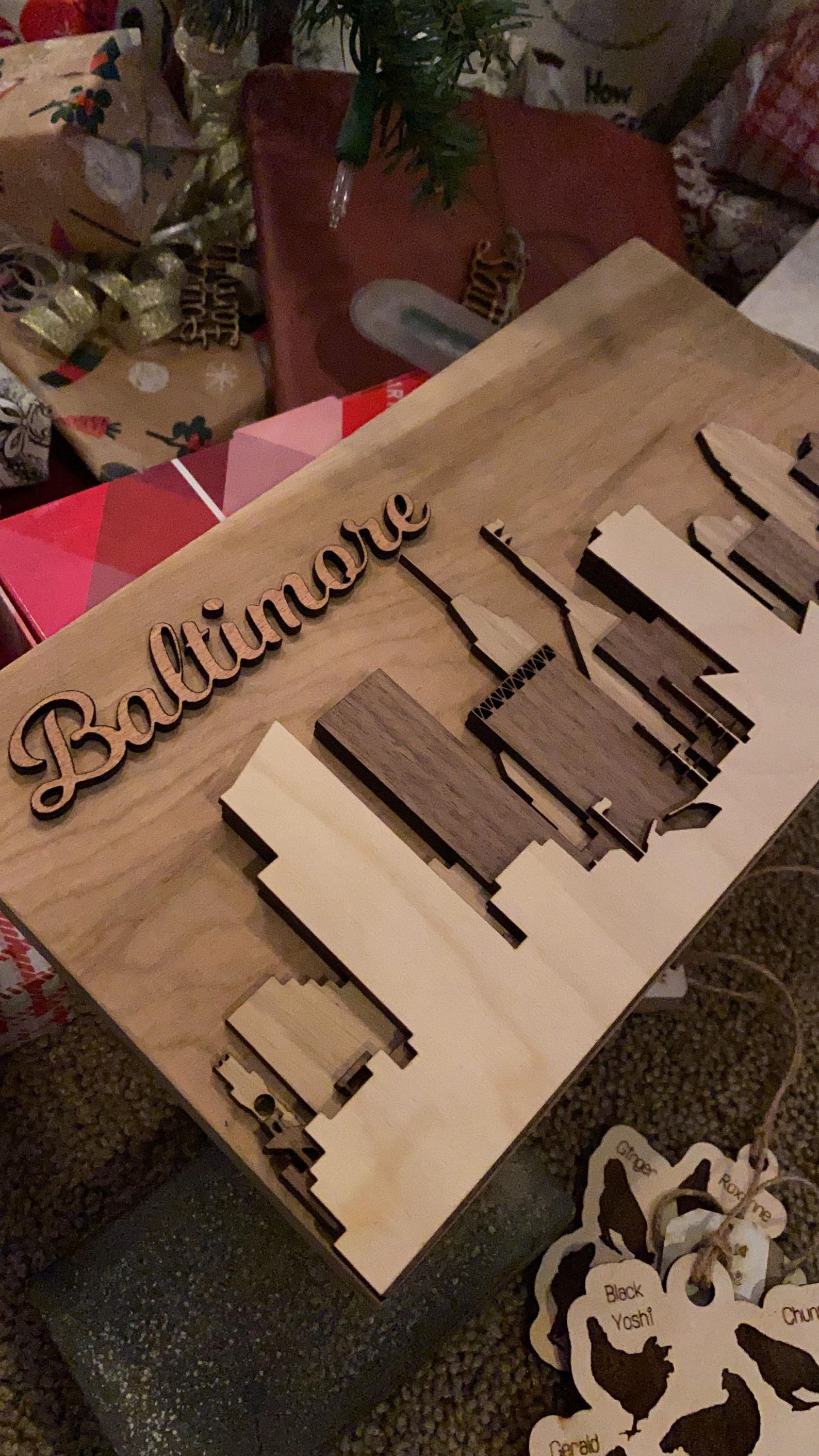 Custom City Skyline Multilayer Wood Sign - Personalized Housewarming ...