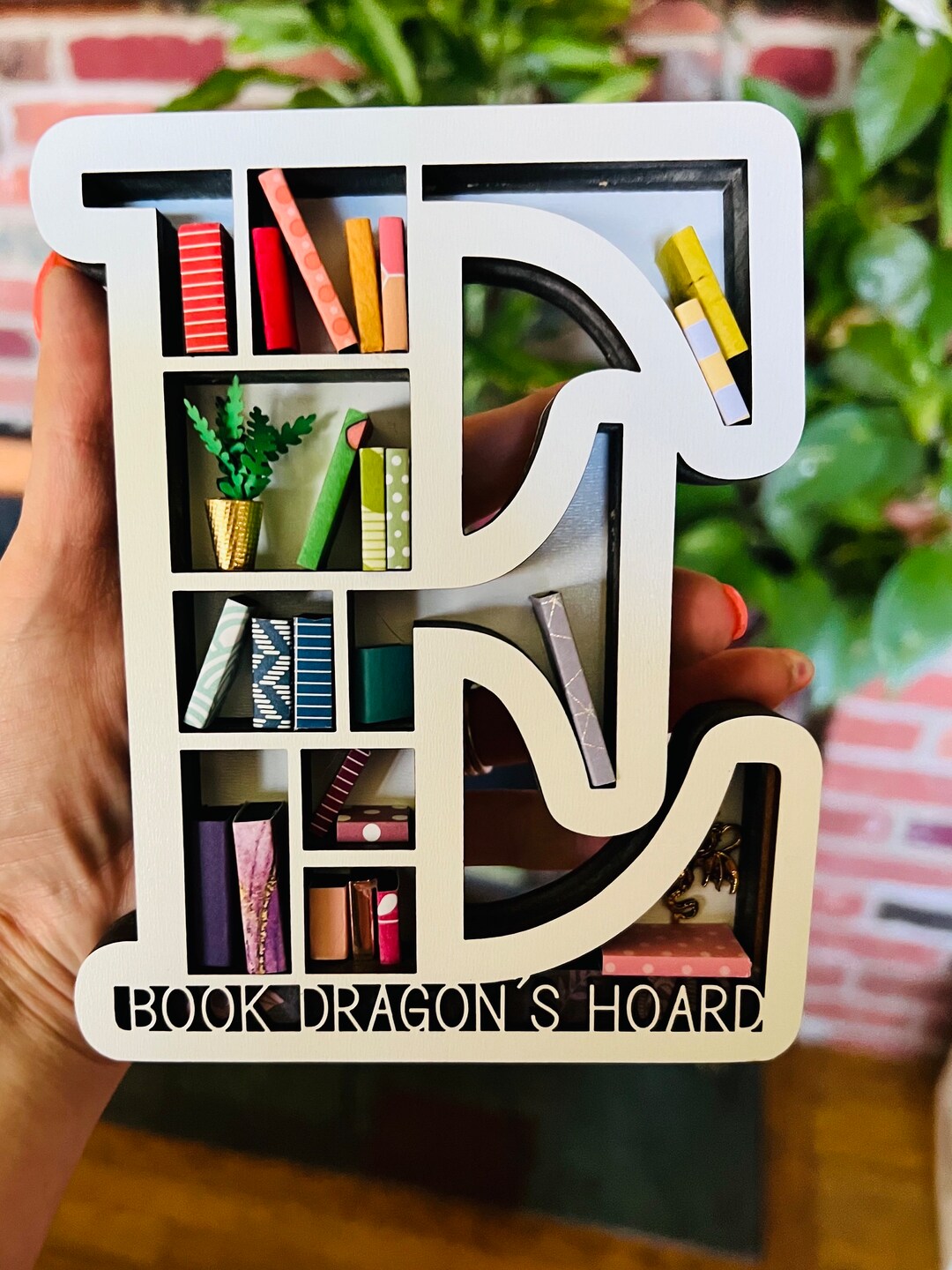 Custom Initial Miniature Bookshelf - Unique Gift for Family or Friend ...