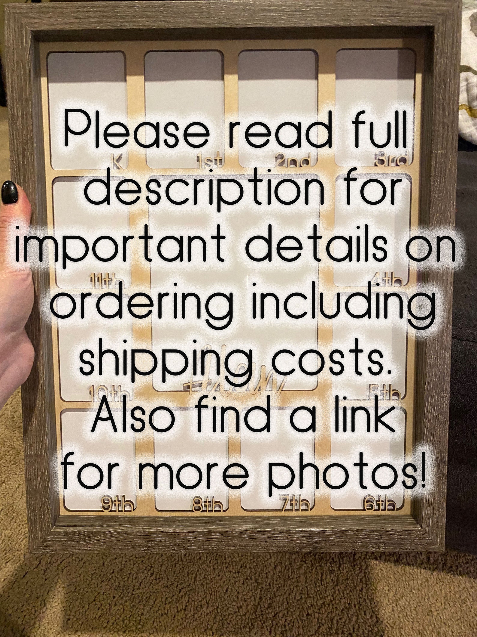 Custom PK-12 Photo Frame for Children K Through Graduation - Etsy