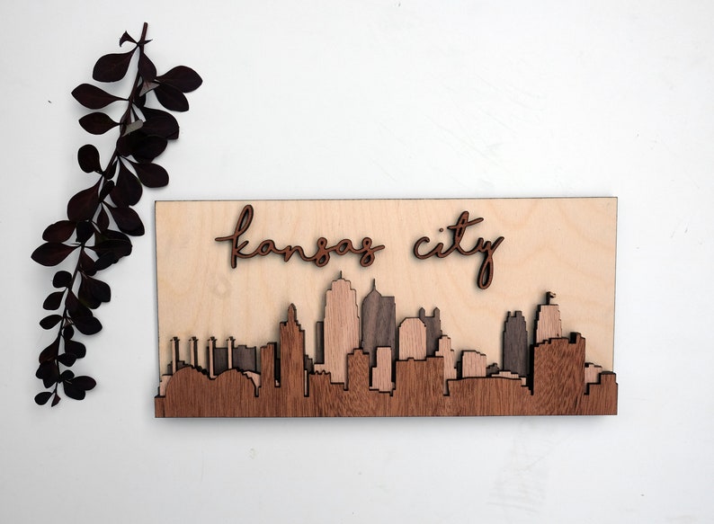 Custom City Skyline Multilayer Wood Sign - Personalized Housewarming ...