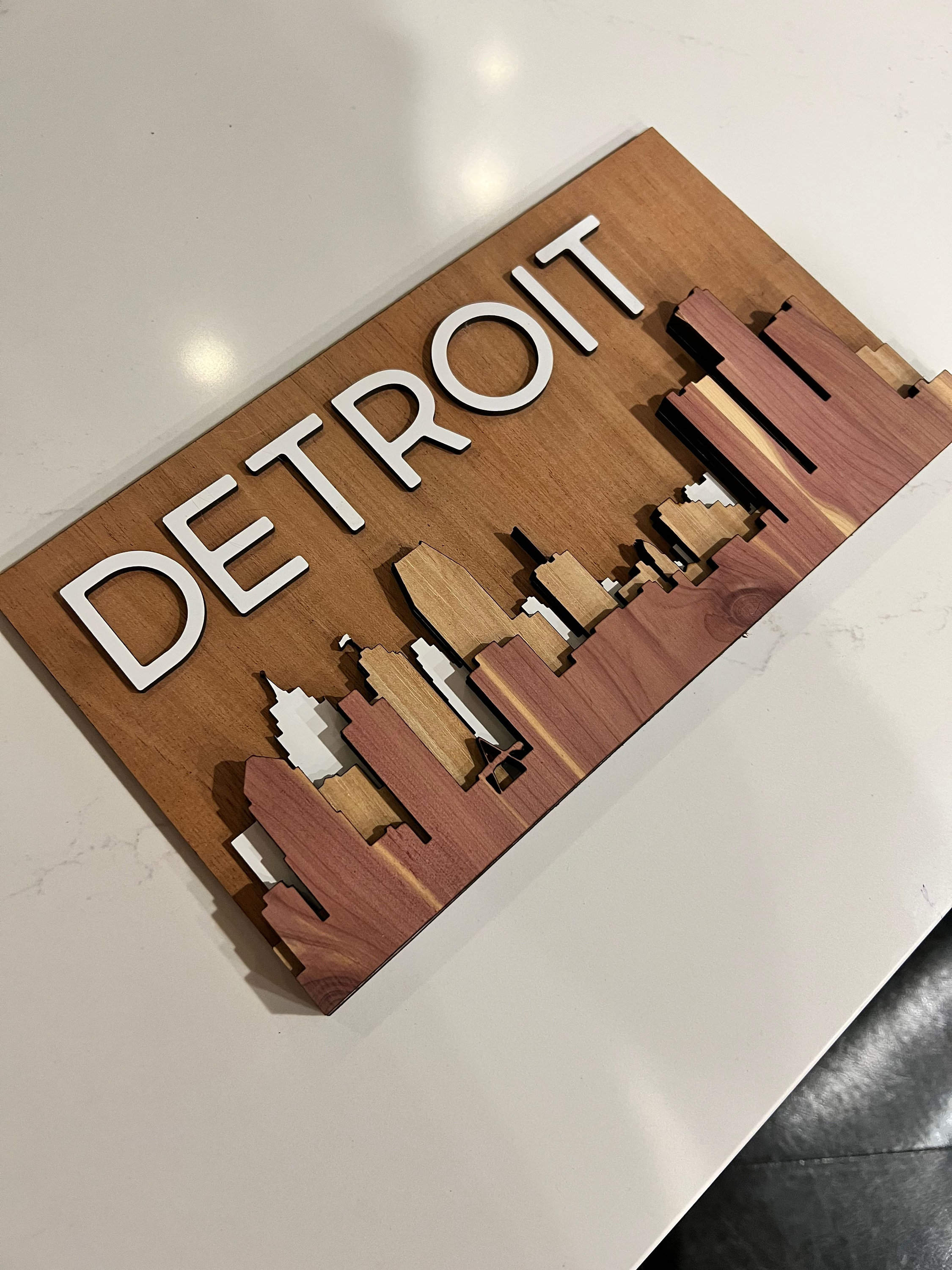 Detroit City Skyline Multilayer Acrylic Sign Michigan Gift - Etsy