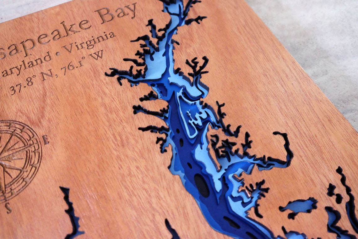 Brantingham Lake 3D Wood Topographic Map in Lewis County, New York ...