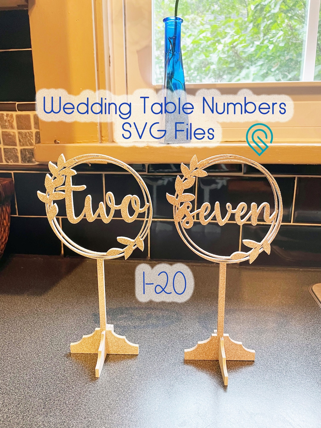 Wedding Table Numbers Laser Cut File: Floral SVG (digital Download) - Etsy