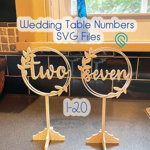 Rustic Wedding Table Numbers SVG Laser Cut Table - Etsy