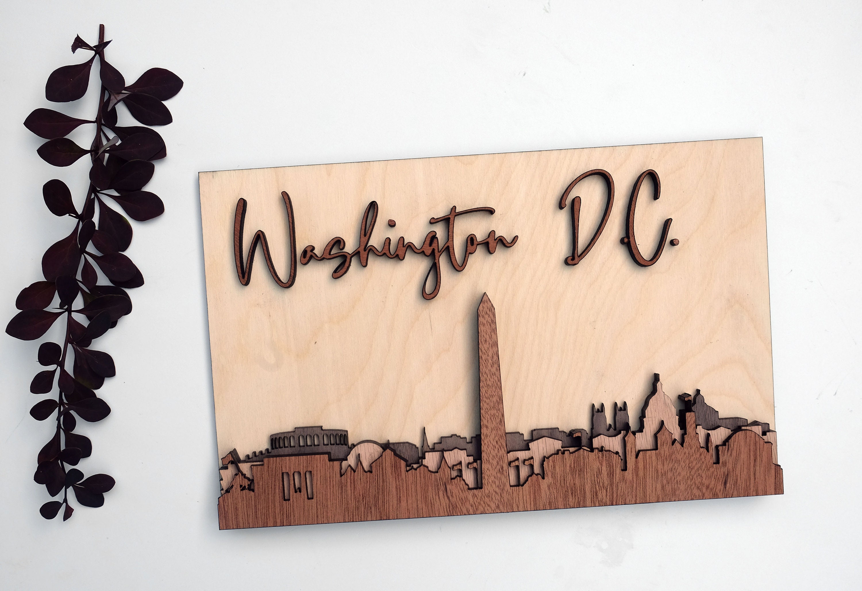 Washington D.C. Skyline Monument Multilayer Wood Sign - Etsy