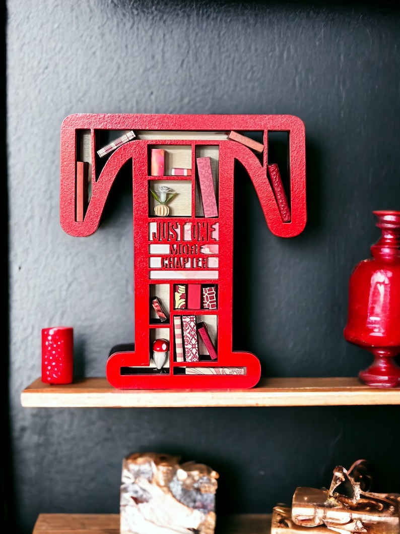 Custom Initial Miniature Bookshelf - Best Friend Gift, Unique Family ...