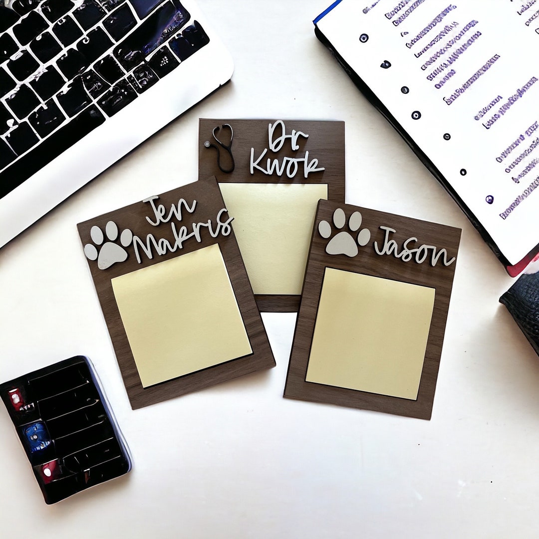 Custom Sticky Notepad Holder: Personalized Teacher, Nurse, Coworker ...