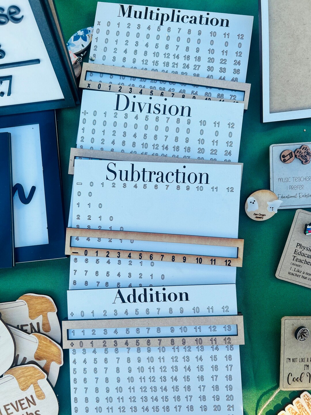 Educational Math Learning Boards multiplication, Division, Addition and ...