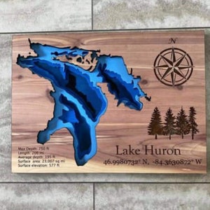 Brantingham Lake 3D Wood Topographic Map in Lewis County, New York ...