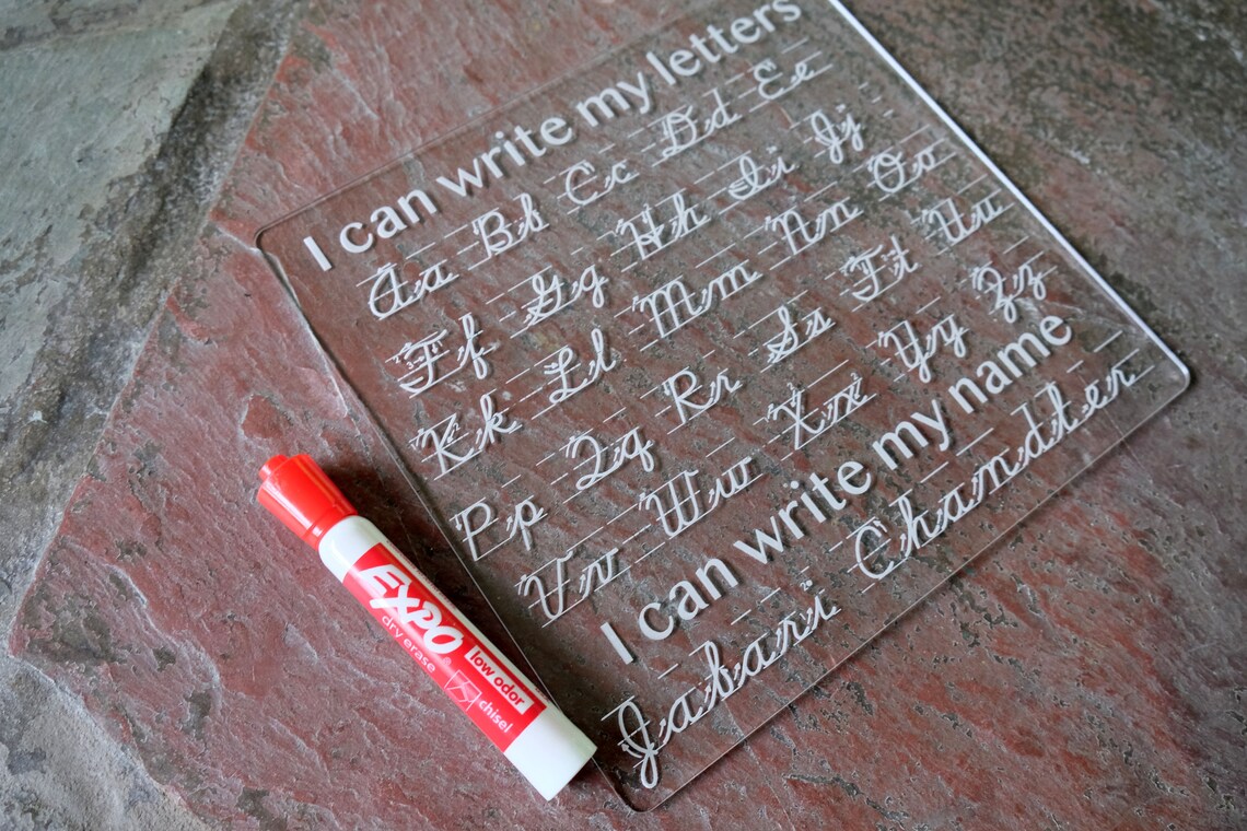 Cursive Learning Dry Erase Alphabet Trace Board - Perfect Gift for ...