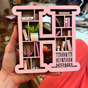 Custom Alphabet Initial Book Lover Miniature Bookshelf - Great Gift for ...