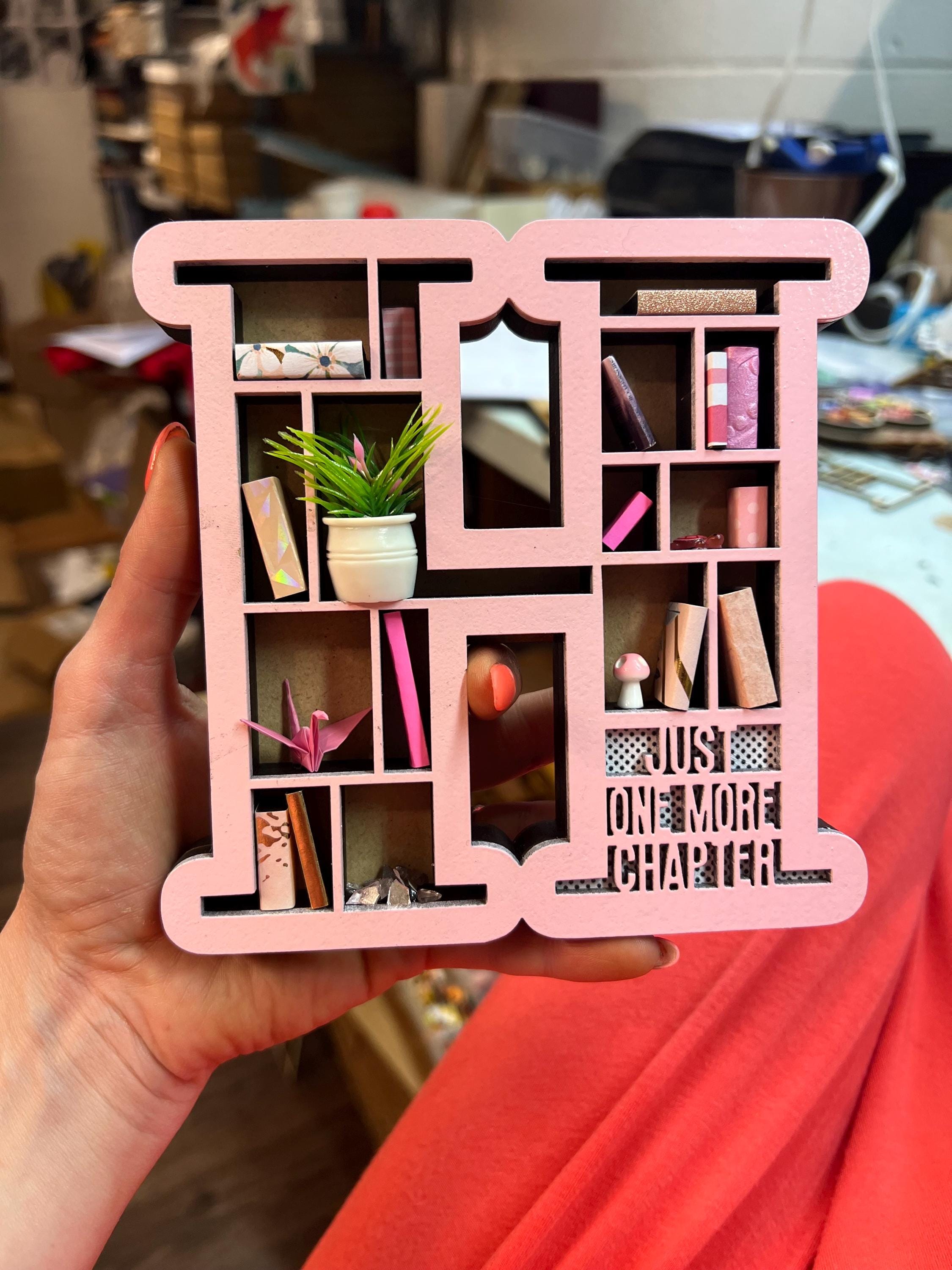 Custom Alphabet Initial Book Lover Miniature Bookshelf - Great Gift for ...