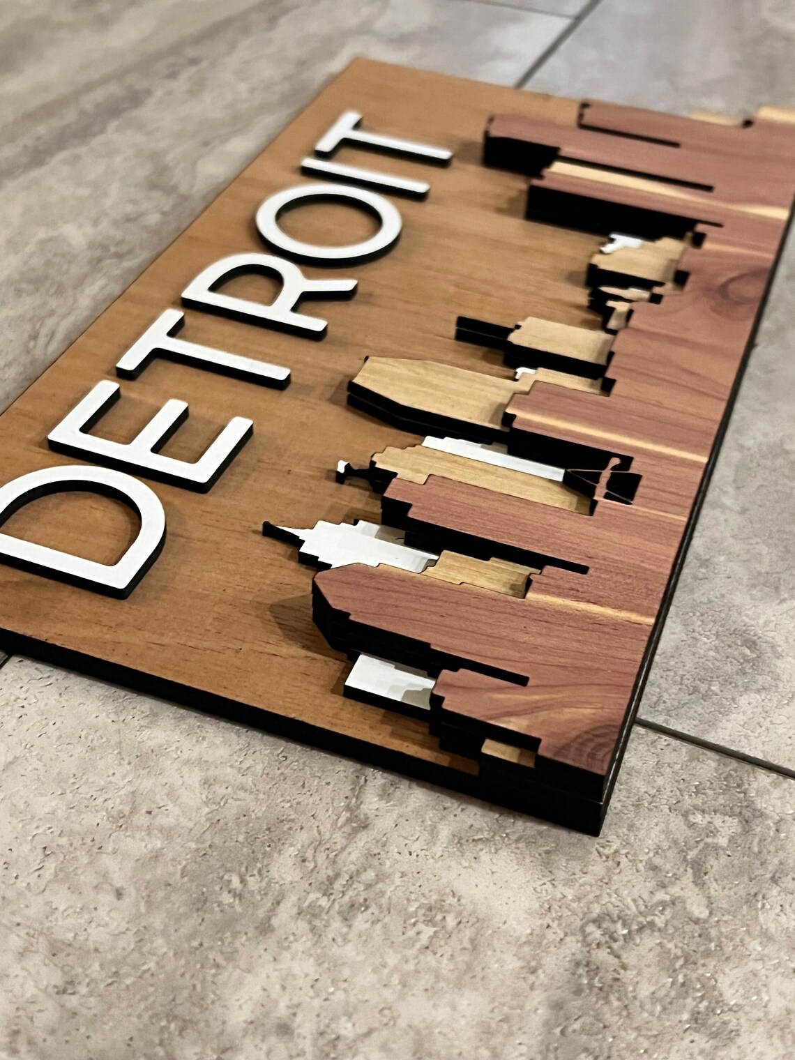 Detroit City Skyline Multilayer Acrylic Sign Michigan Gift - Etsy