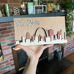 Custom City Skyline Multilayer Wood Sign - Personalized Housewarming ...