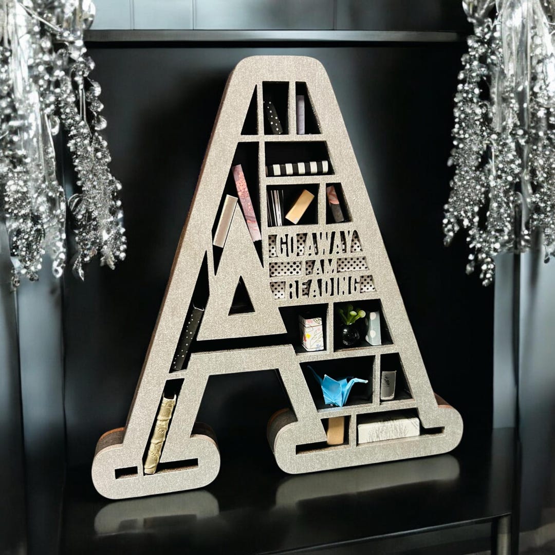 Custom Initial Book Lover Miniature Bookshelf - Give Your Favorite Book ...