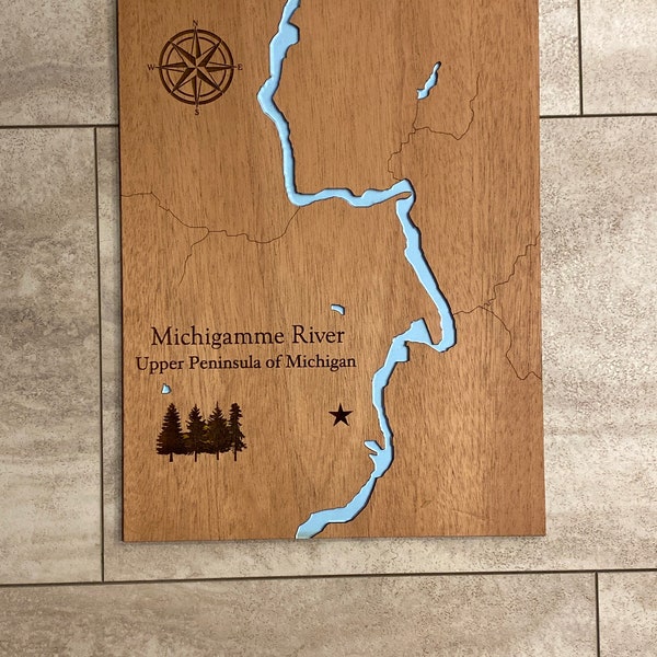 Wooden Map of Upper Peninsula - Etsy