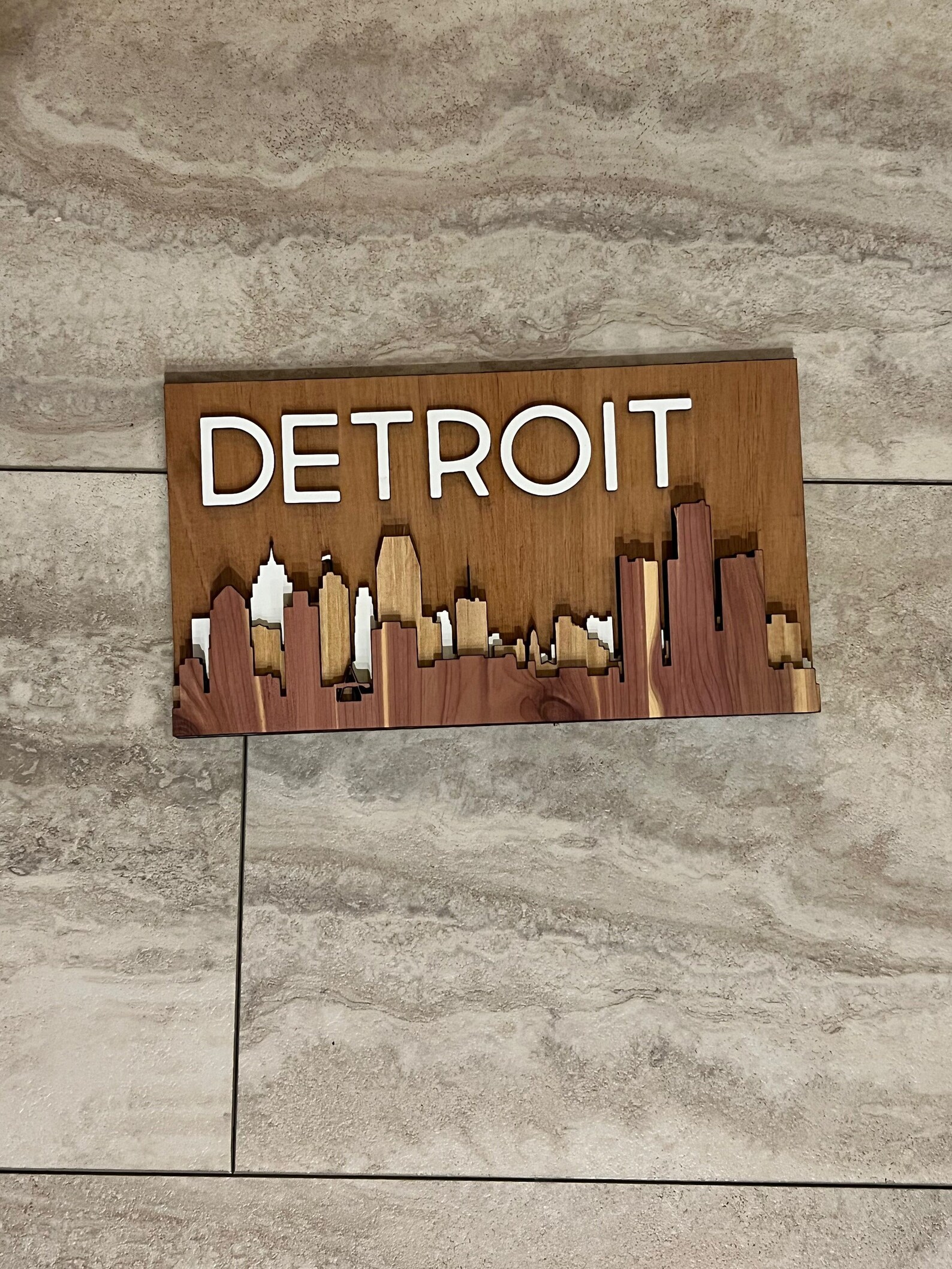 Detroit City Skyline Multilayer Acrylic Sign Michigan Gift - Etsy