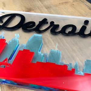 Custom City Skyline Multilayer Wood Sign - Personalized Housewarming ...